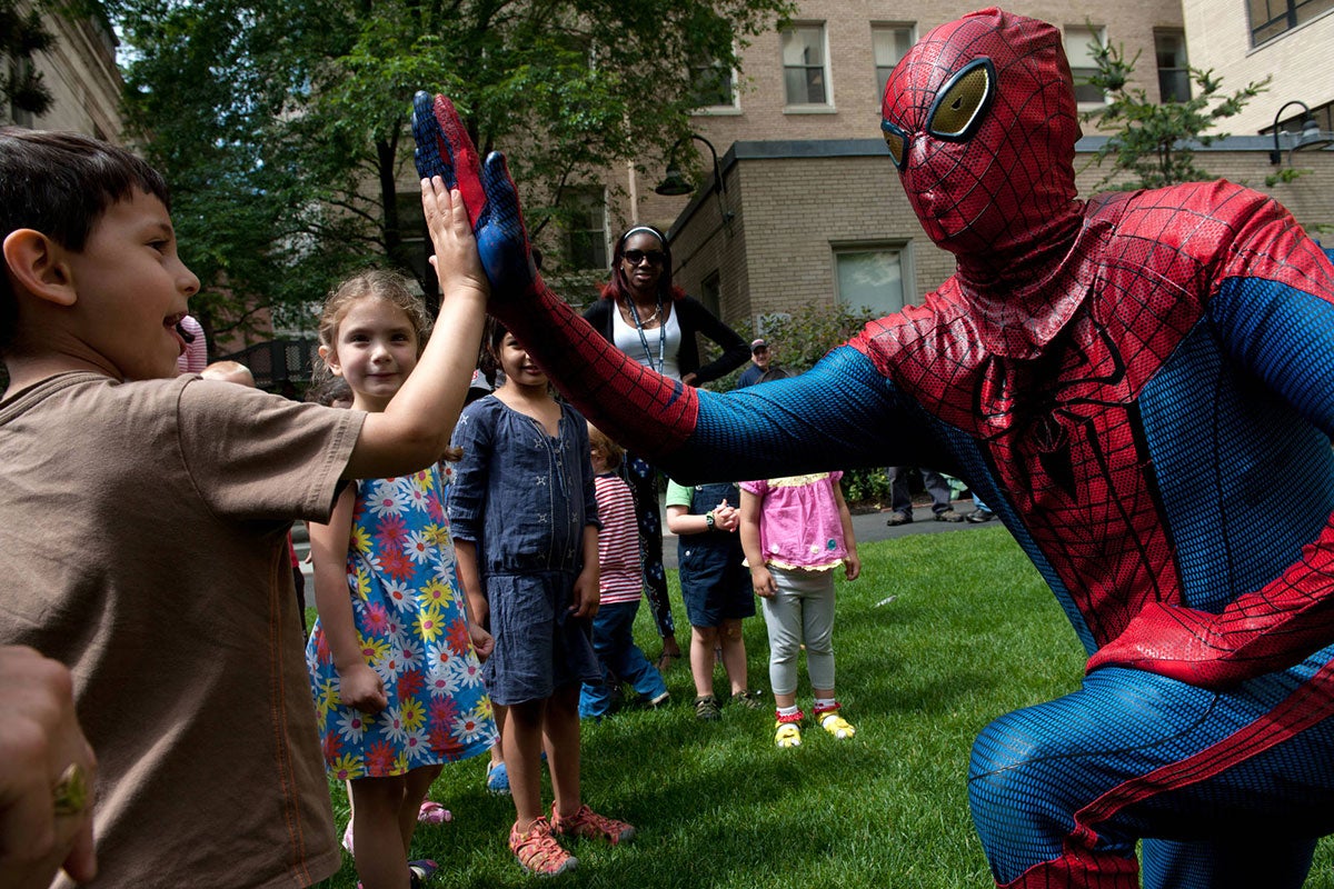 Spider-Man Swings By Boston Children's