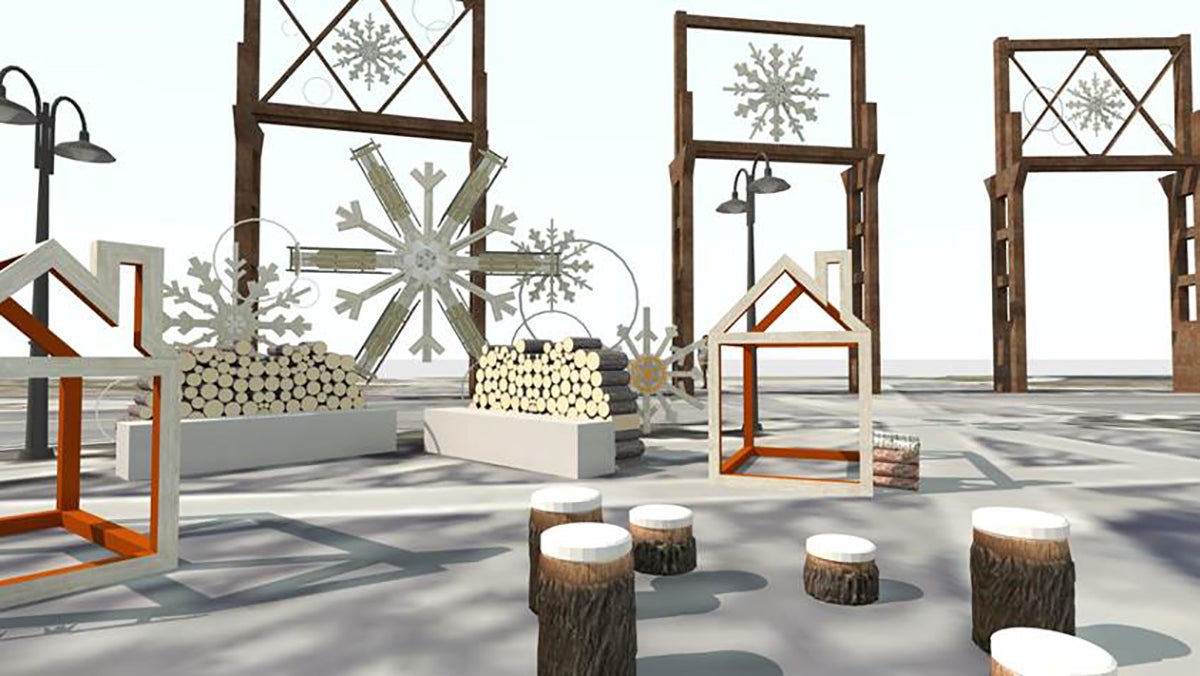 Holiday Art Installation Lights Up Assembly Row