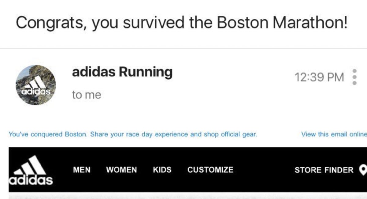 Adidas Congratulates Marathon Runners for "Surviving," Apologizes