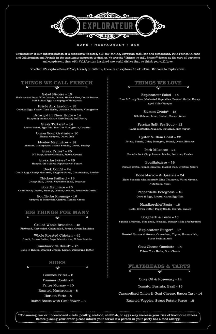 Check Out the Opening Menus at Explorateur