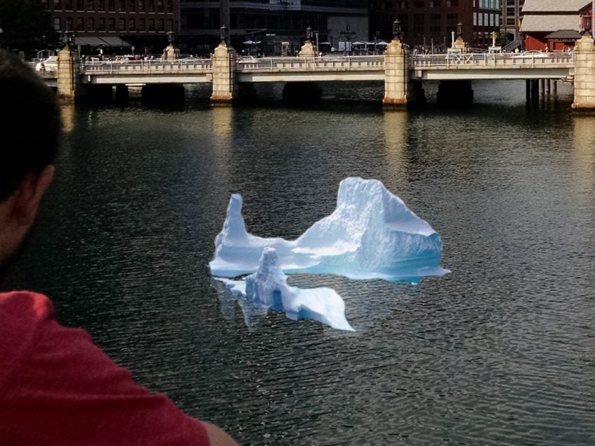 A Giant Foam Iceberg Will Float in Boston's Fort Point Channel