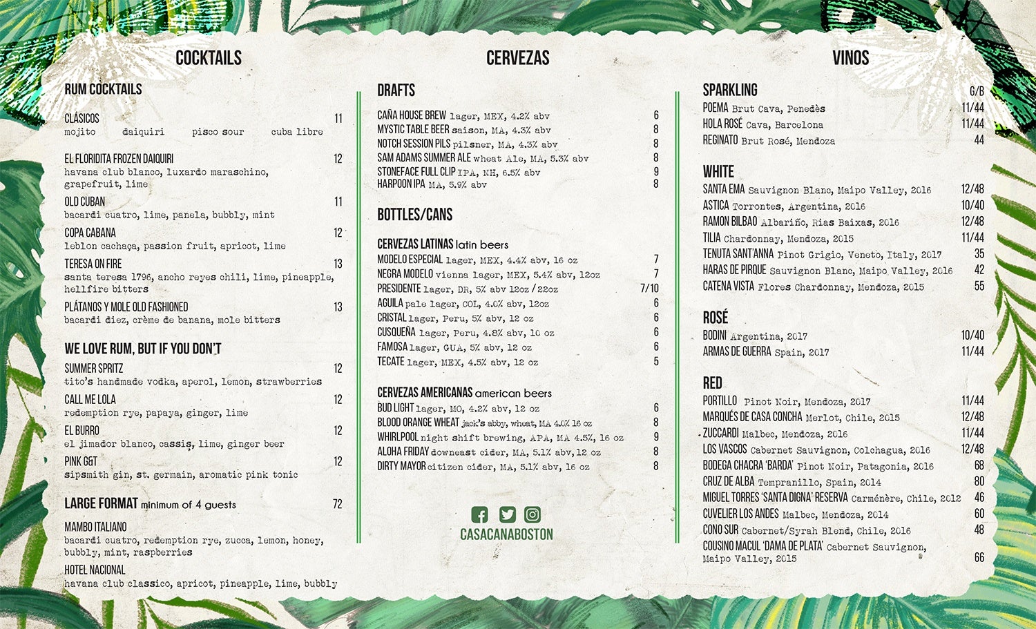 Check Out the Menu at Allston's New Casa Caña Rum Bar