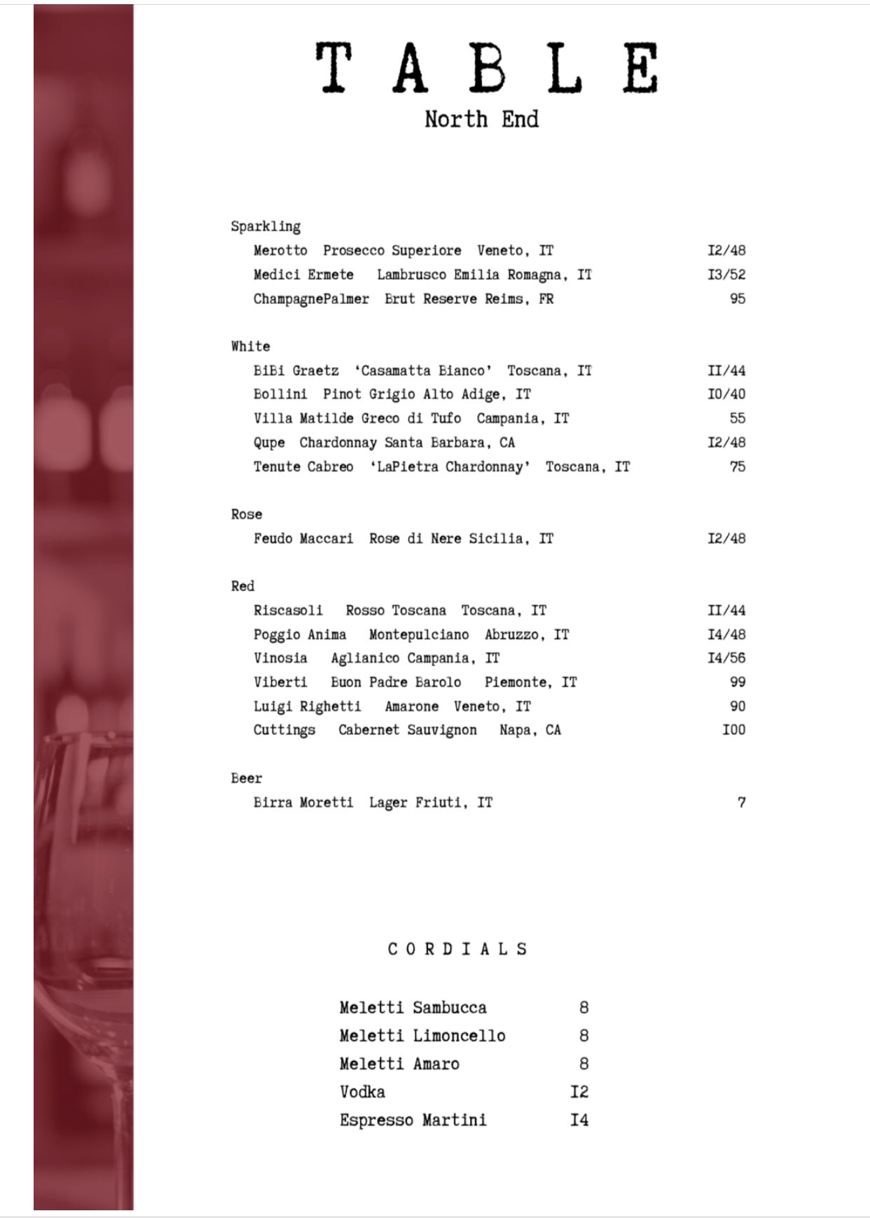 The North End's Table by Jen Royle Can Finally Fill You a Wine Glass ...