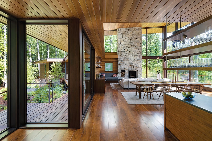 This Lakeside Home by Murdough Design is Like a Cabin "on Steroids"