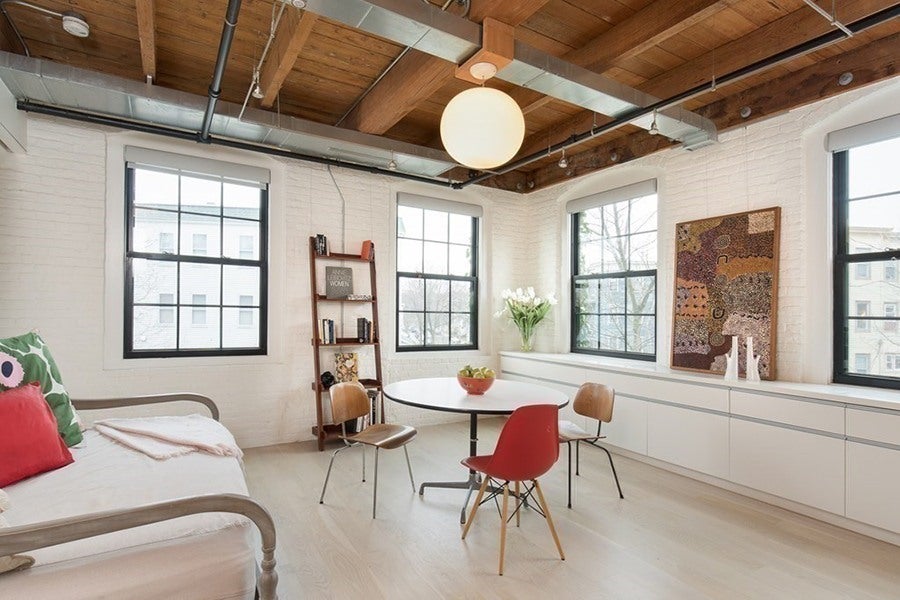 On the Market: A Mod Brick-and-Beam Loft in Davis Square
