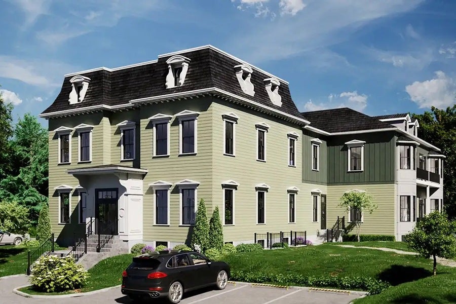 This Antique Mansard Colonial Is Being Converted To Cool Condos