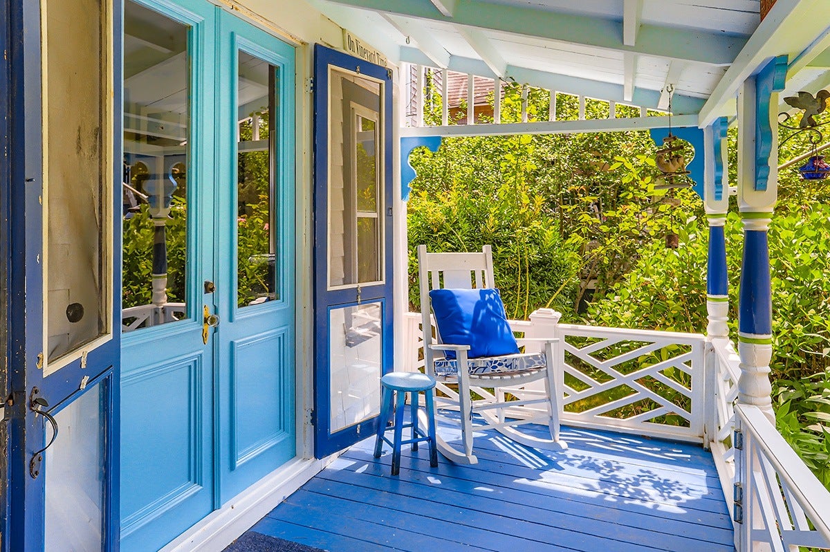 On the Market: A Blue Candy-Colored Martha's Vineyard Cottage