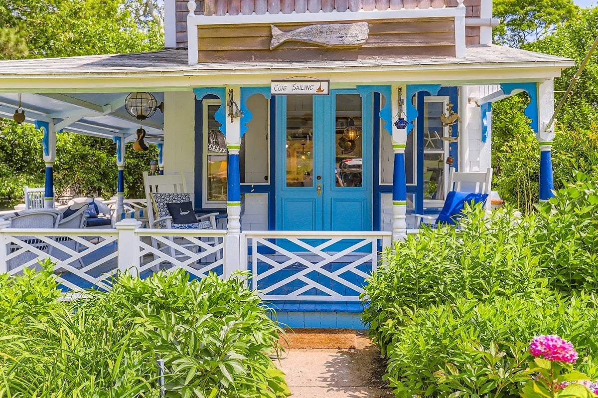 On the Market: A Blue Candy-Colored Martha's Vineyard Cottage